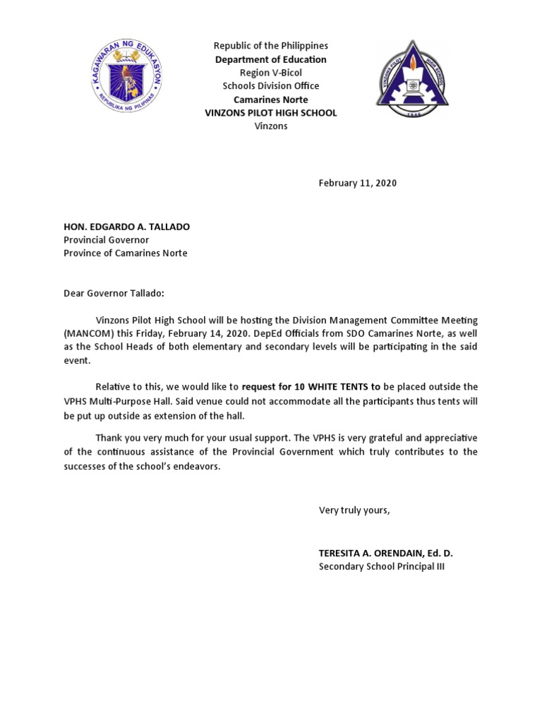 Request For Tents | PDF