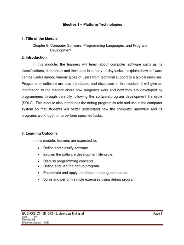 Module 5 - Week 7 and 8 - Platform Technologies PDF | PDF | Device ...