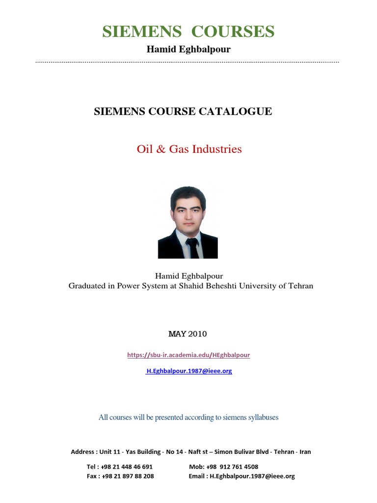 Siemens Courses: Oil & Gas Industries | PDF | Programmable Logic Controller | Instrumentation