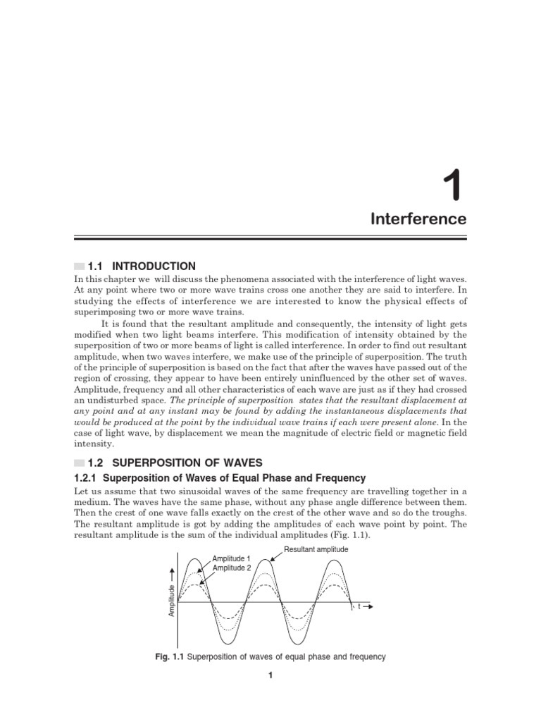 Superposition and Interference in Waves | PDF | Coherence (Physics) | Wavelength
