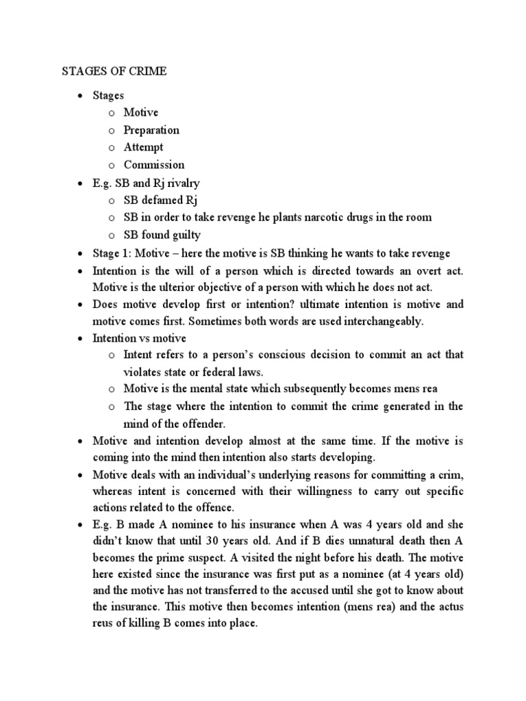 Stages of Crime | PDF