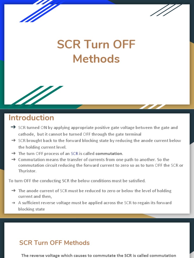SCR Turn Off Methods Explained | PDF | Components | Computer Engineering