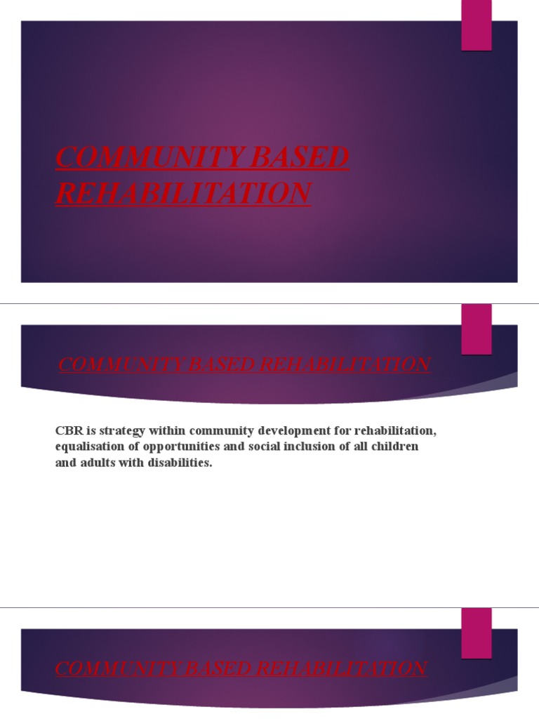 Community-Based Rehabilitation Overview | PDF | Social Science
