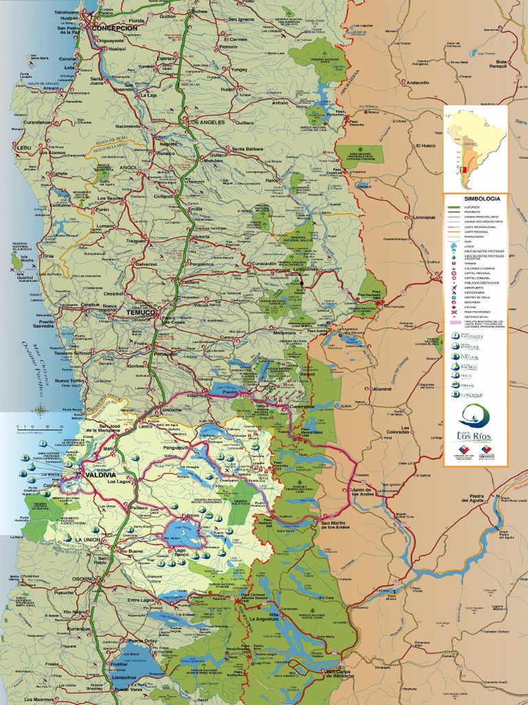 LOS RIOS Mapa Rutero Binacional | PDF