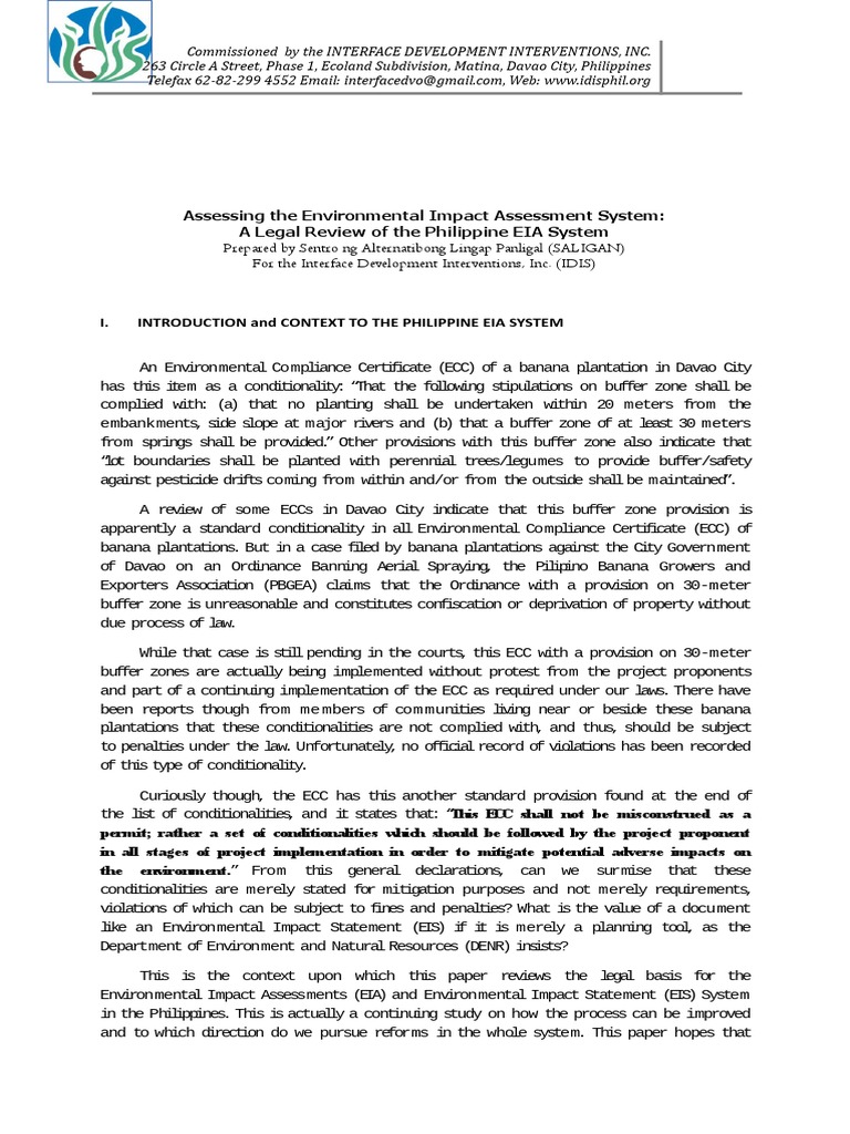 Assessing The Environmental Impact Assessment System | PDF ...