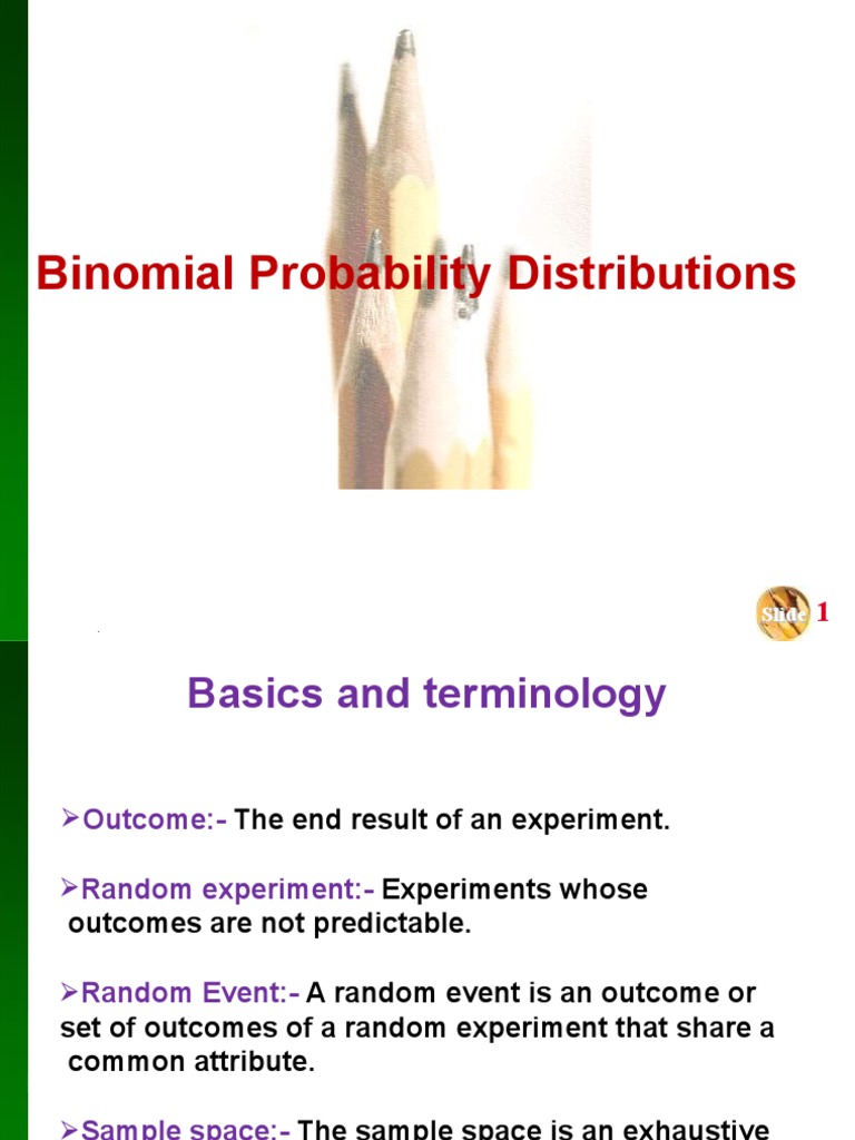 Binomial Probability Distribution Overview | PDF | Probability ...