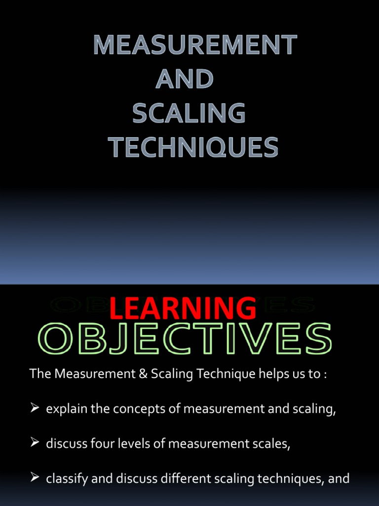 Comparative and Non-Comparative Scales | PDF | Likert Scale | Level Of ...