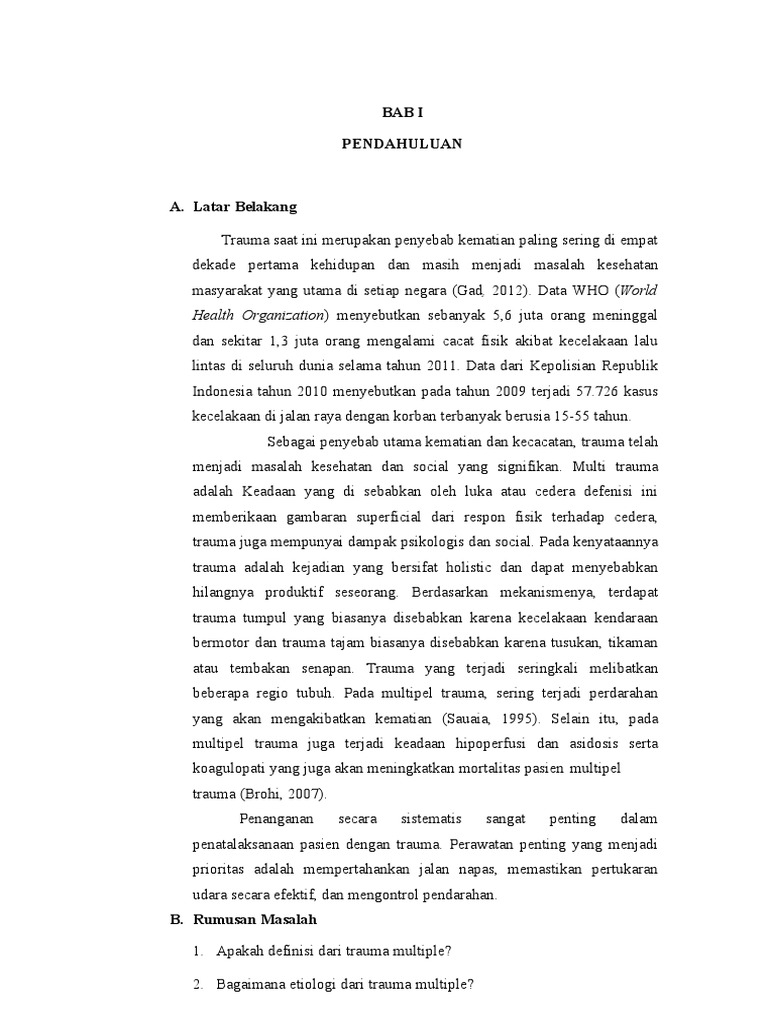 GADAR (Multiple Trauma) | PDF