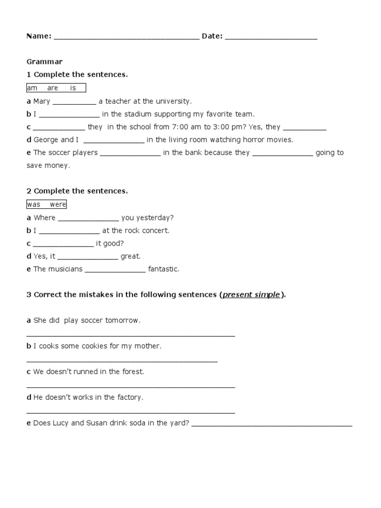 Simple Present Tense - Review | PDF
