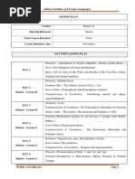 Lesson Plan - French A1 & A2 | PDF | Grammatical Tense | Verb