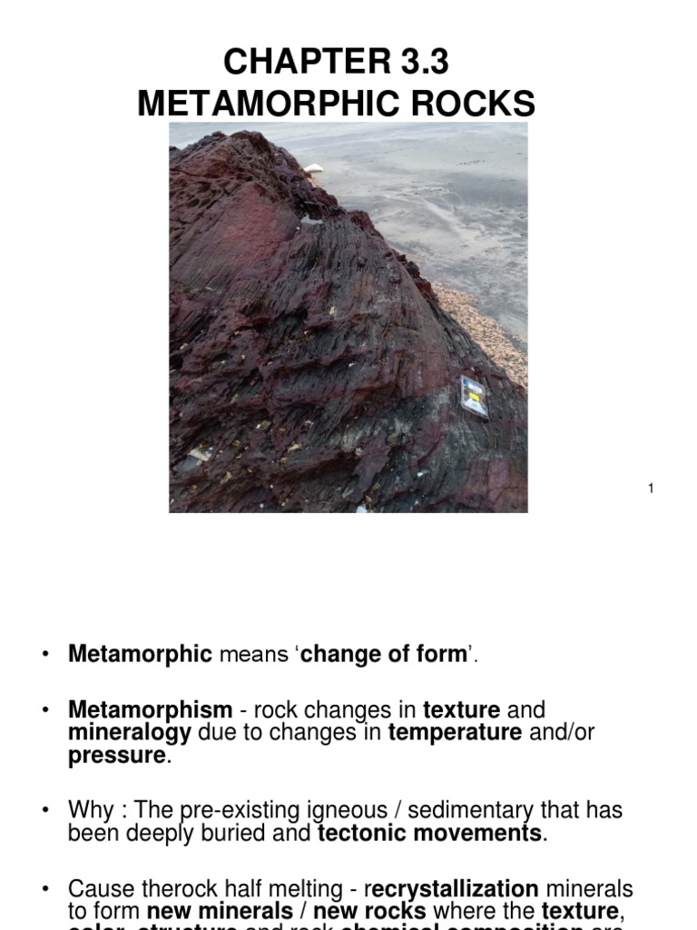 Chapter3 3-Metamorphicrocks | PDF | Rock (Geology) | Slate