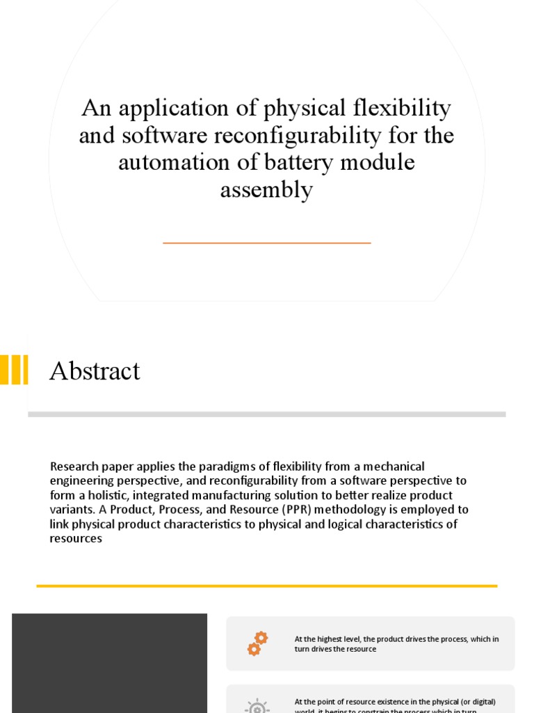 An Application of Physical Flexibility and Software Reconfigurability ...