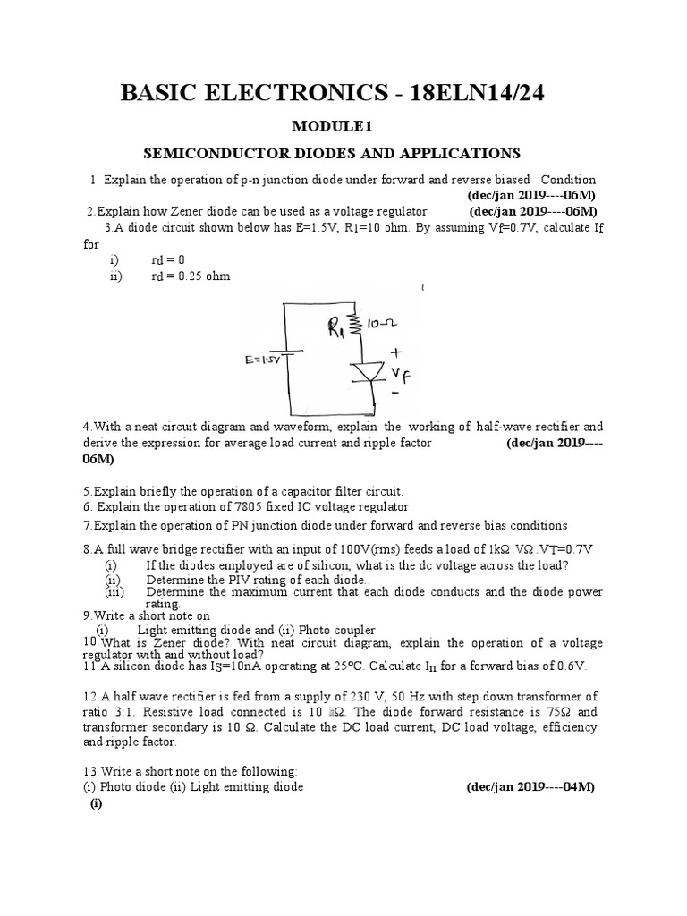 Basic Question Bank | PDF | Operational Amplifier | Rectifier