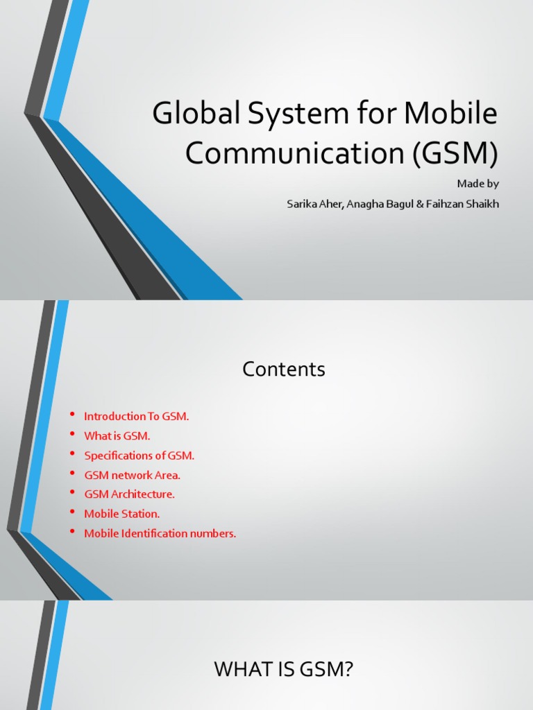 Global System For Mobile Communication (GSM) | PDF | Gsm | Wireless