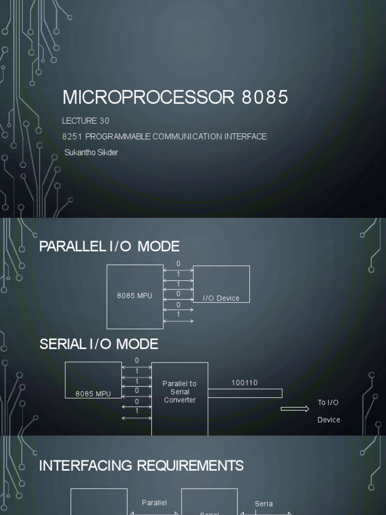 8085 Microprocessor 8251 Interface Guide | PDF | Input/Output | Digital ...