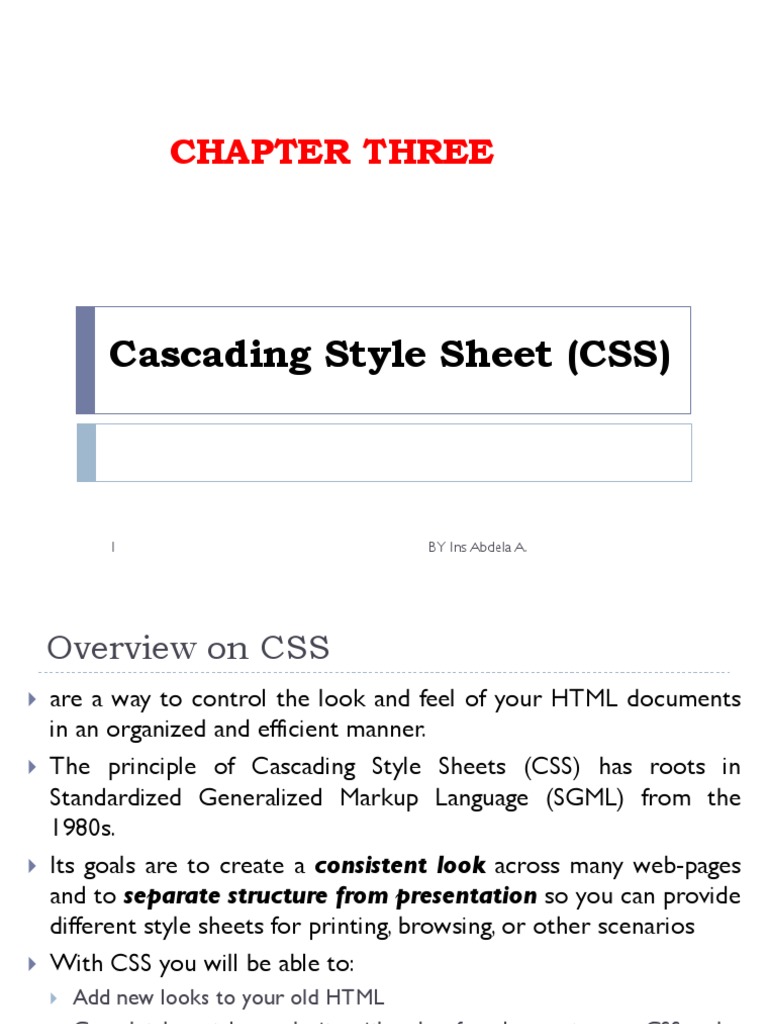 Chapt 3 PDF | PDF | Cascading Style Sheets | Html Element