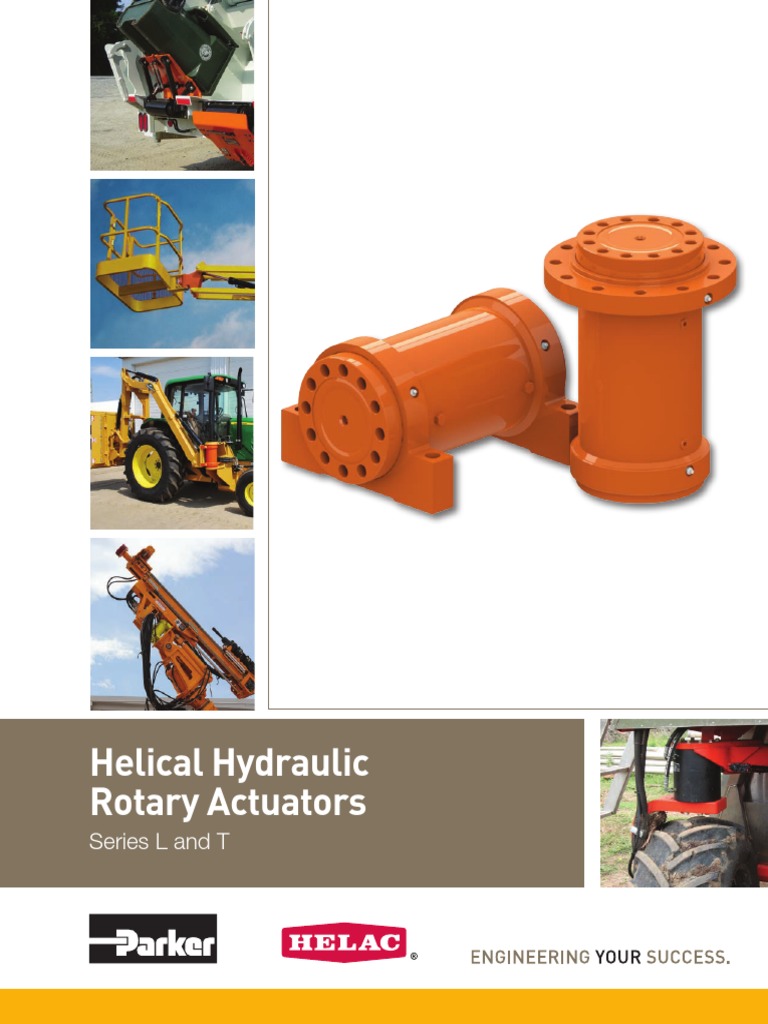 Helical Hydraulic Rotary Actuators: Series L and T | PDF | Actuator | Valve