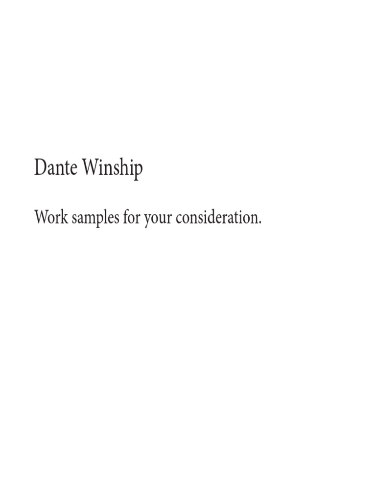 Work Samples OPB 2020 | PDF