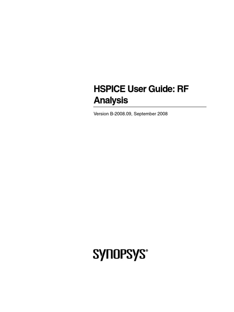 Hspice RF | PDF | Spice | License