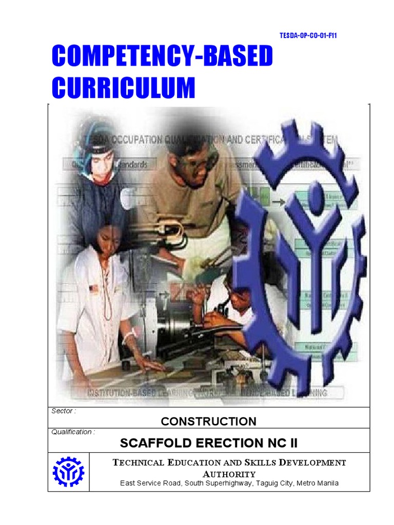 Competency-Based Curriculum (TESDA-OP-CO-01-F11) Scaffolding | PDF ...