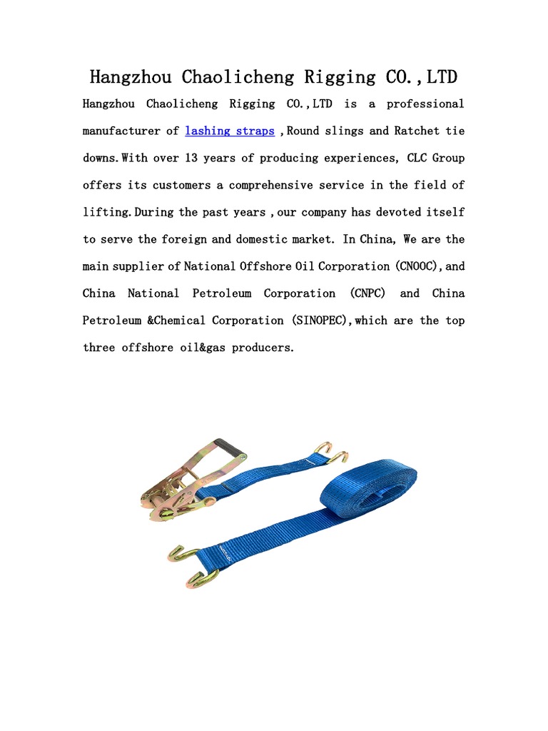 Lashing Straps HZCLC - CN | PDF