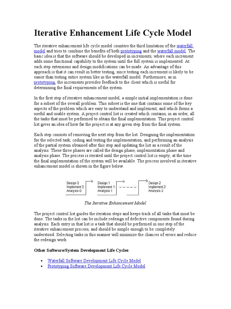 Iterative Enhancement Life Cycle Model | Software Development Process ... Iterative Enhancement Life Cycle Model | Software Development Process ...