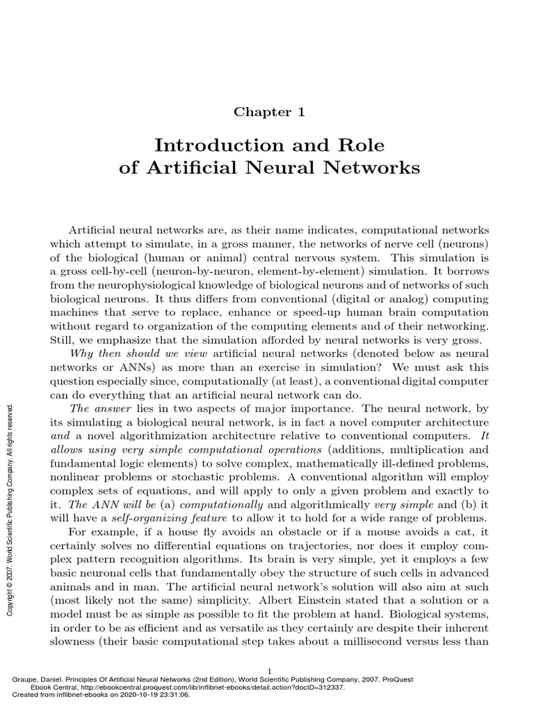 Introduction and Role of Artificial Neural Networks | PDF | Artificial Neural Network | Nervous ...