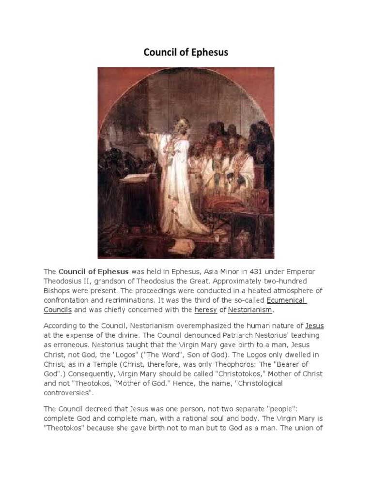 Council of Ephesus | PDF | Ancient Christianity | Eastern Christianity