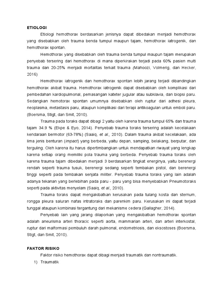 Hemothorax | PDF