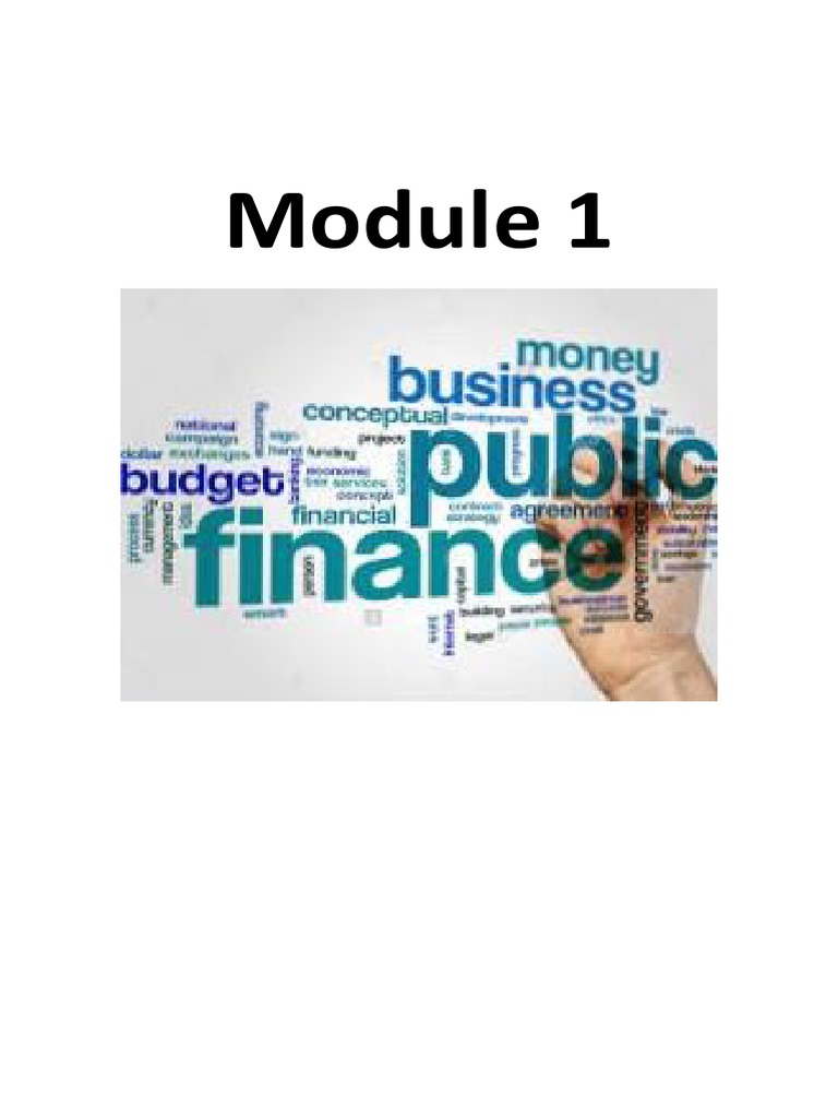 Module-1.1 PUBLIC FINANCE | PDF | Public Finance | Fiscal Policy