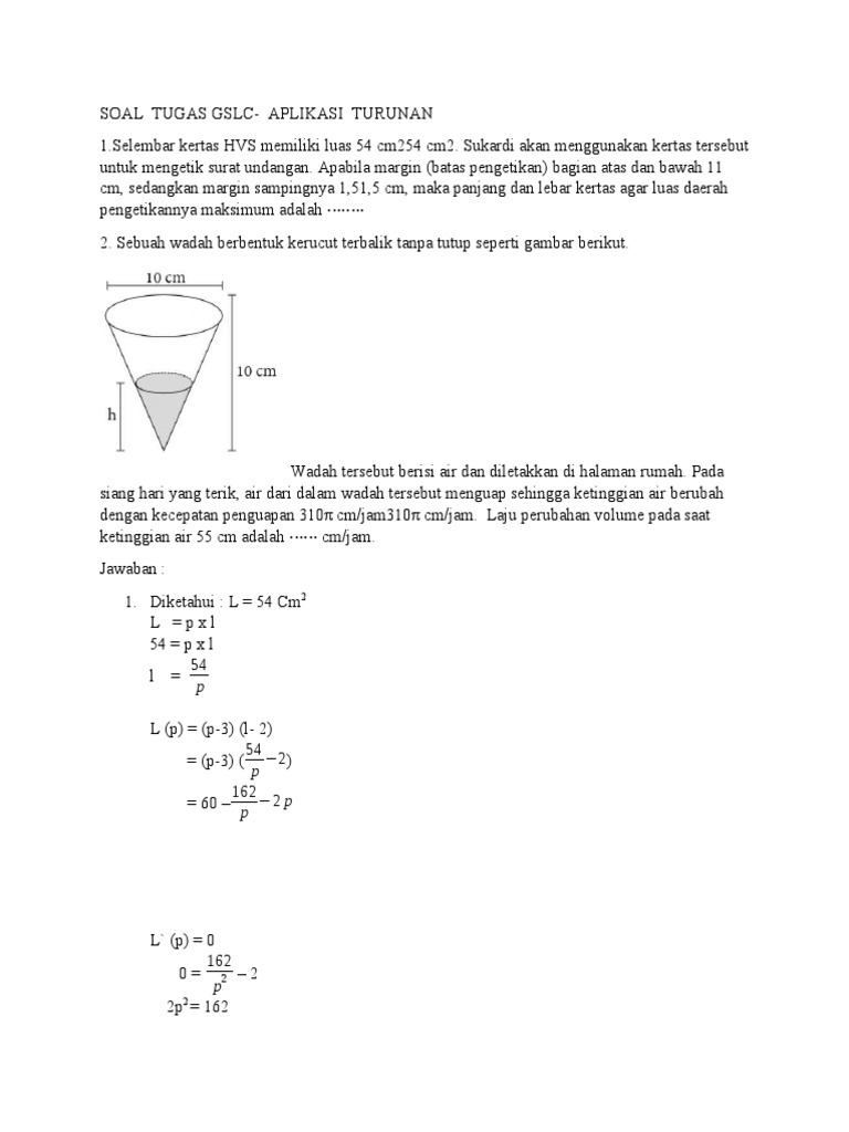 Tugas Calculus Assignment 2 | PDF