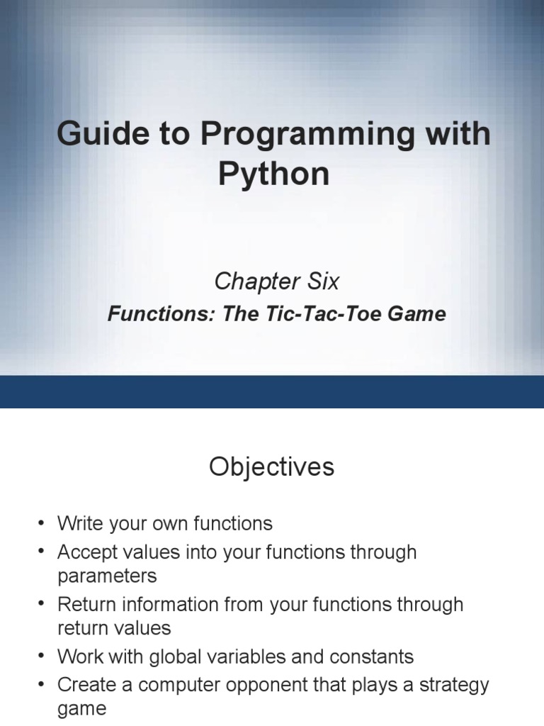 Guide To Programming With Python: Chapter Six | PDF | Scope (Computer ...