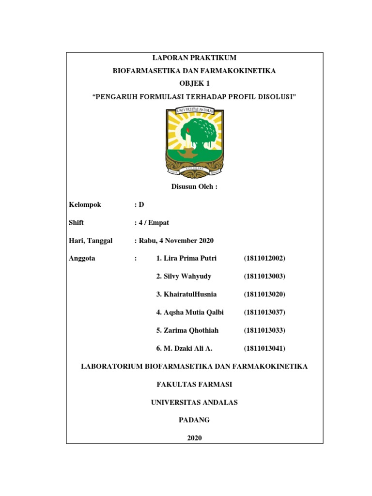 Pengaruh Formulasi pada Disolusi Tablet | PDF