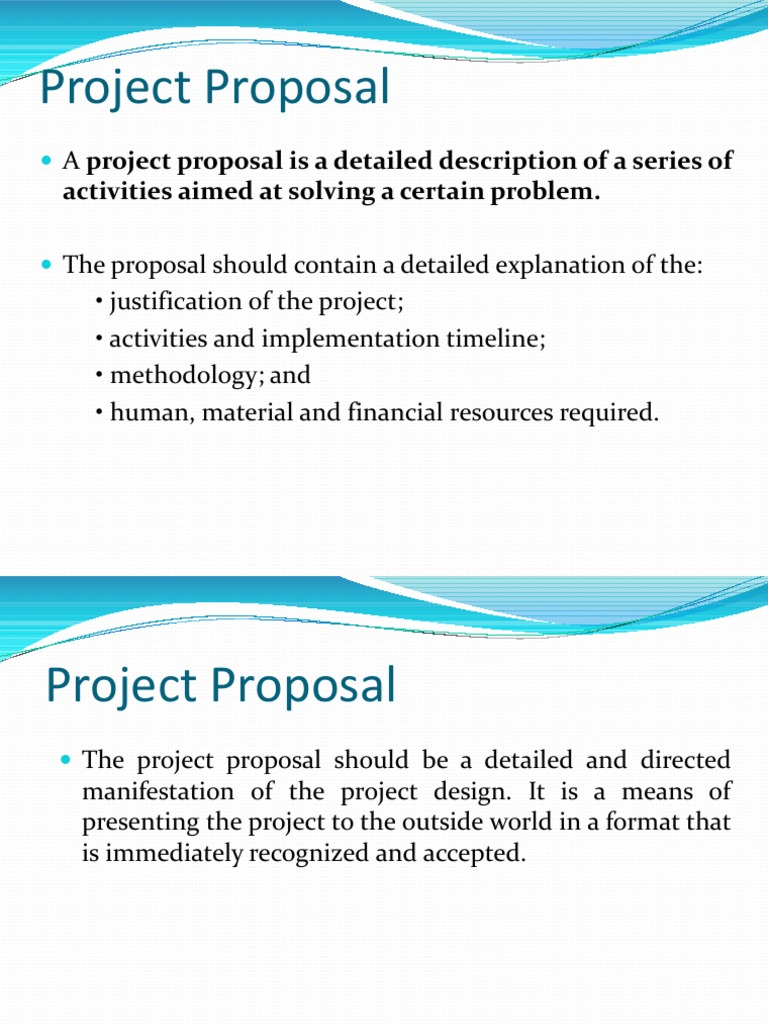 Project Proposal: Activities Aimed at Solving A Certain Problem | PDF