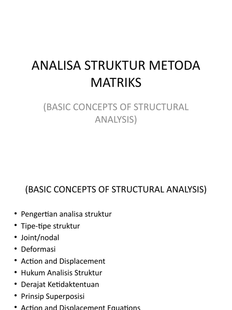 Analisa Struktur Metode Matriks | PDF