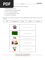 Ang at Ang Mga Worksheet 2 | PDF