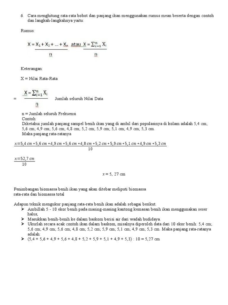 Cara Menghitung Rata-Rata | PDF