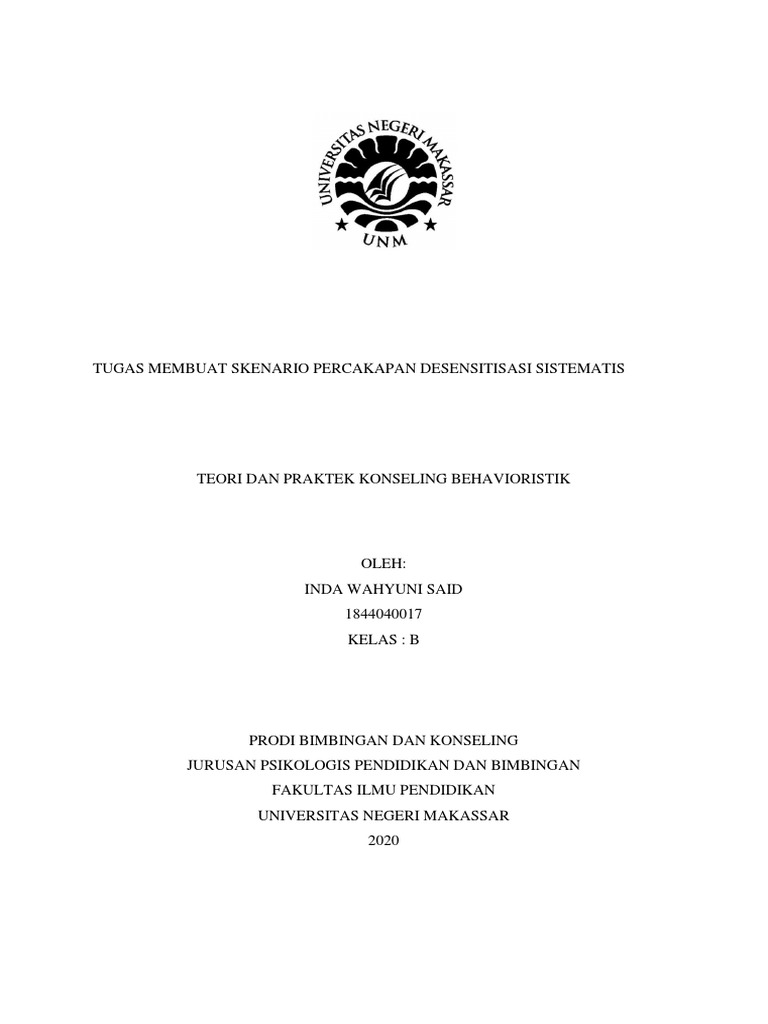 Skenario Teknik Desensitisasi Sistematis | PDF