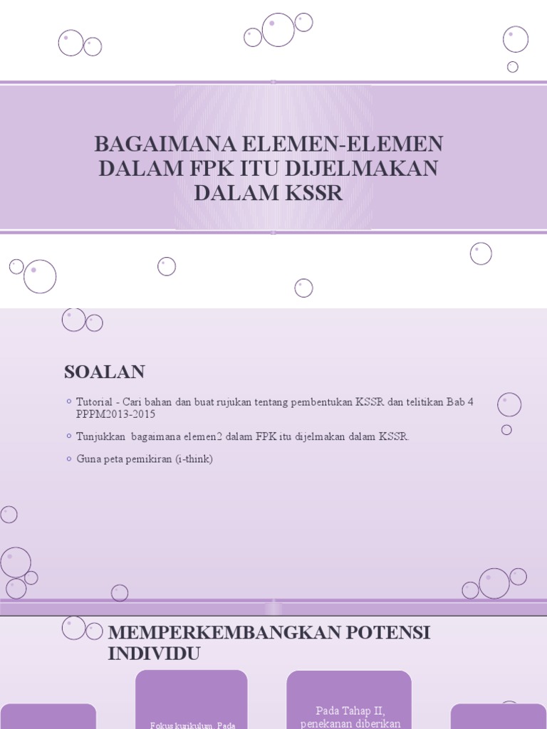 Bagaimana Elemen-Elemen Dalam FPK Itu Dijelmakan Dalam KSSR | PDF