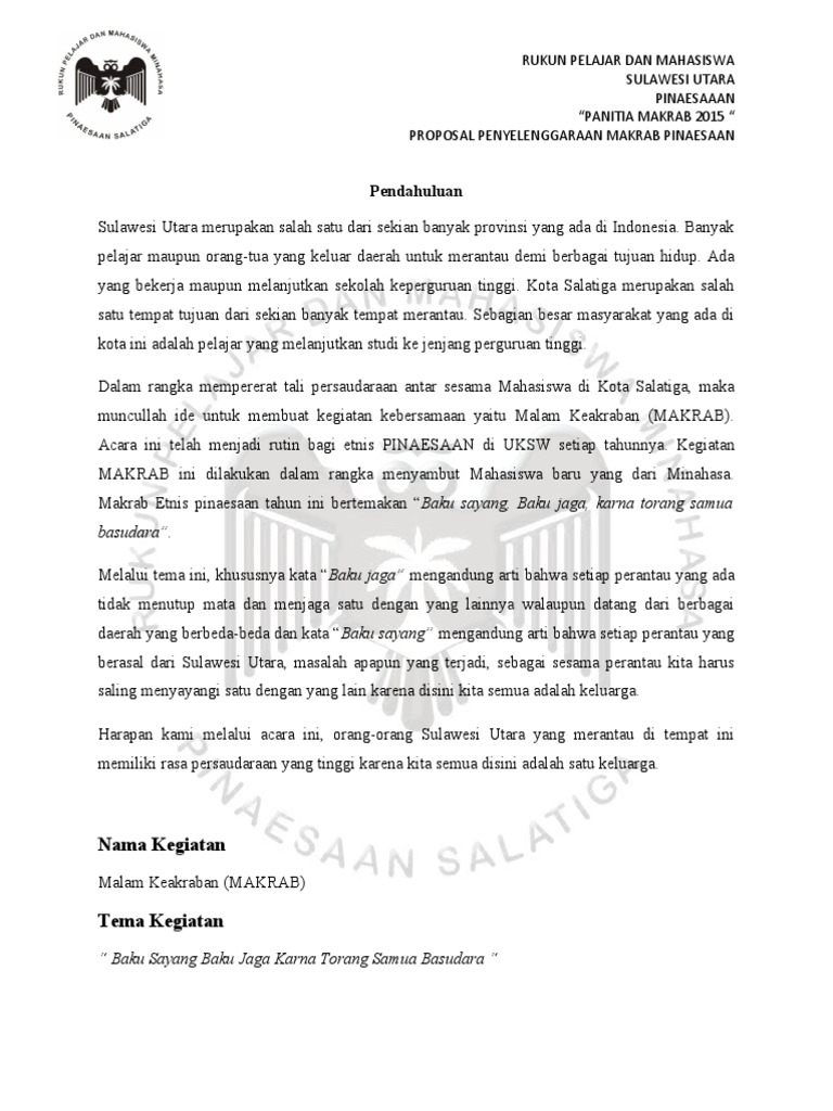 Proposal Makrab Pinaesaan 2015 | PDF