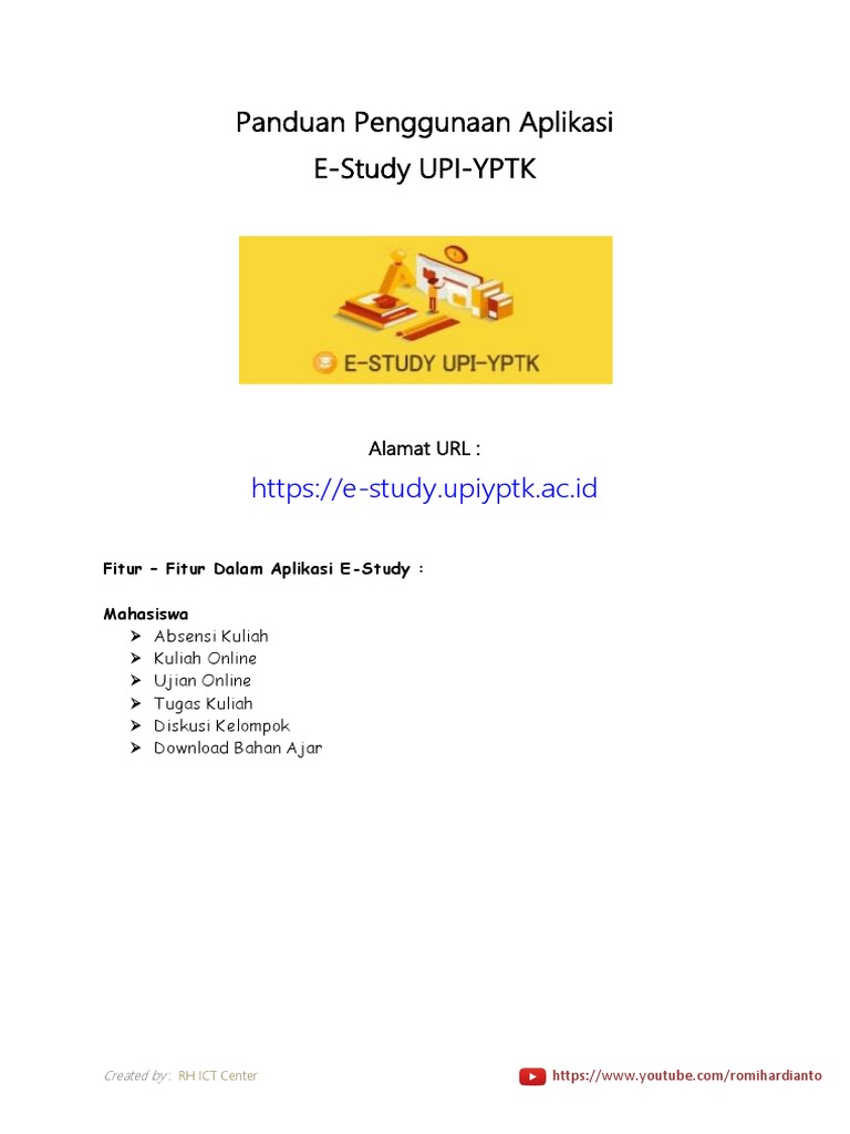 Panduan E-Study - Mhs | PDF