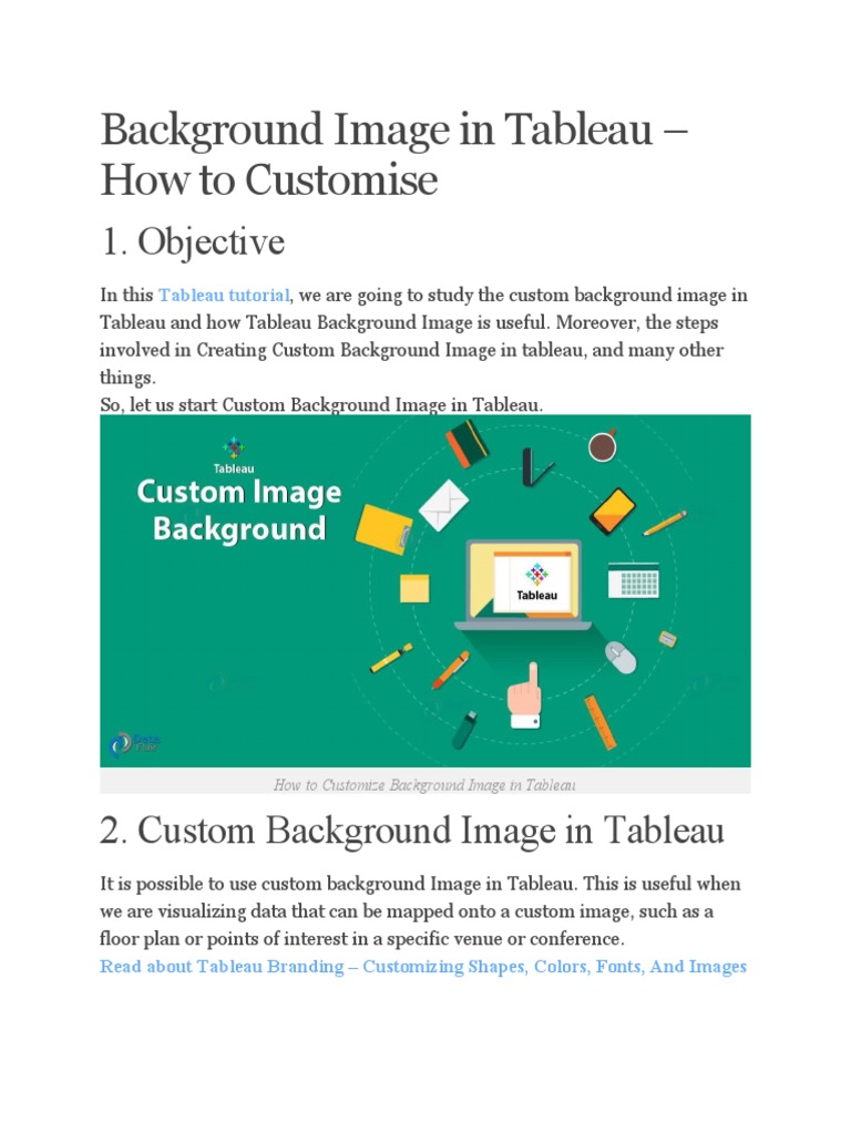 Background Image in Tableau 36 | PDF | Software | Computing