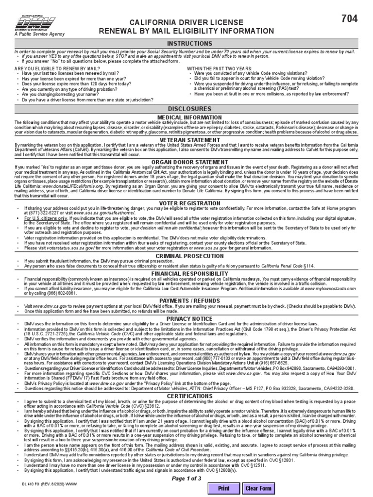 California Driver License Renewal Guide | PDF | Voter Registration ...