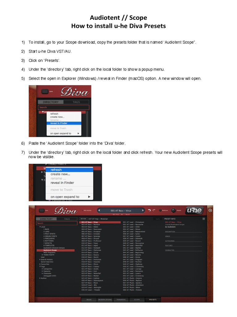 How To Install Diva Presets | PDF
