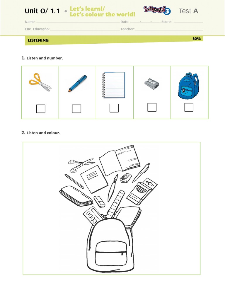 Unit 0 - 1 - 1 - Test - A | PDF