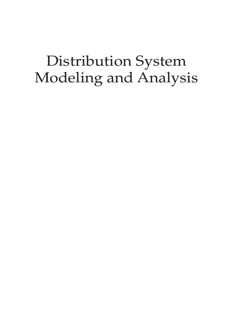 Distribution System Modeling and Analysis | PDF | Electrical Substation ...