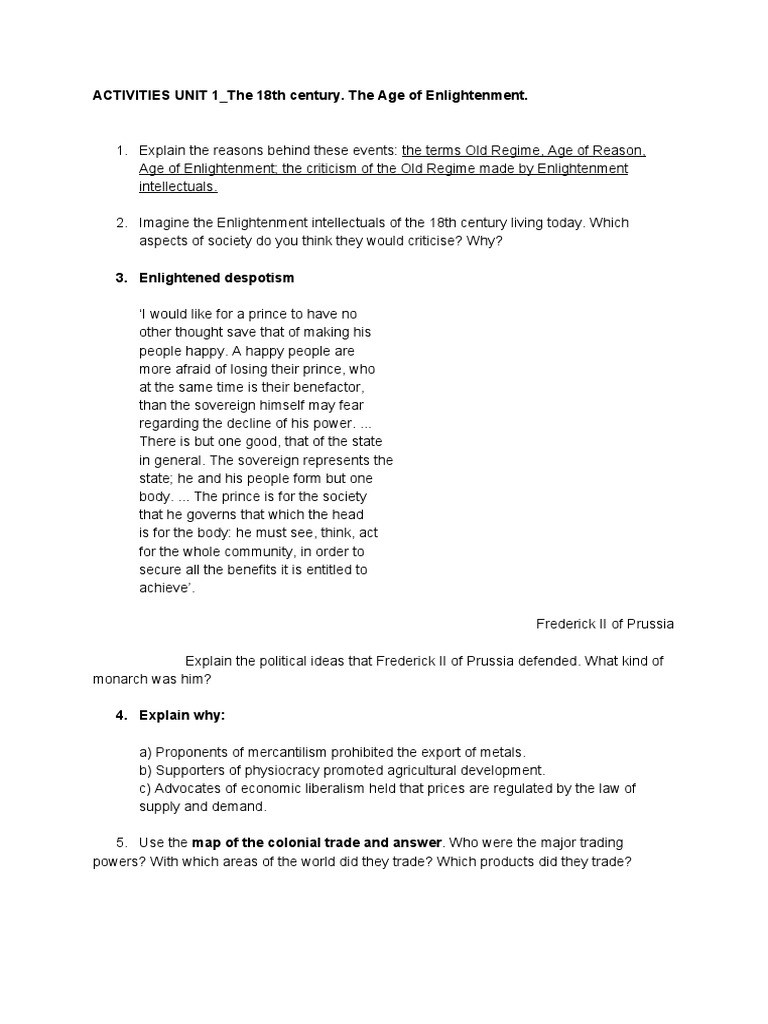 Critique of Physiocracy in Enlightenment | PDF | Age Of Enlightenment ...