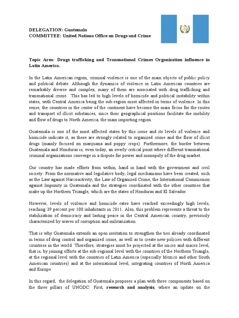 Position Paper - Unodc | PDF | Illegal Drug Trade | Organized Crime