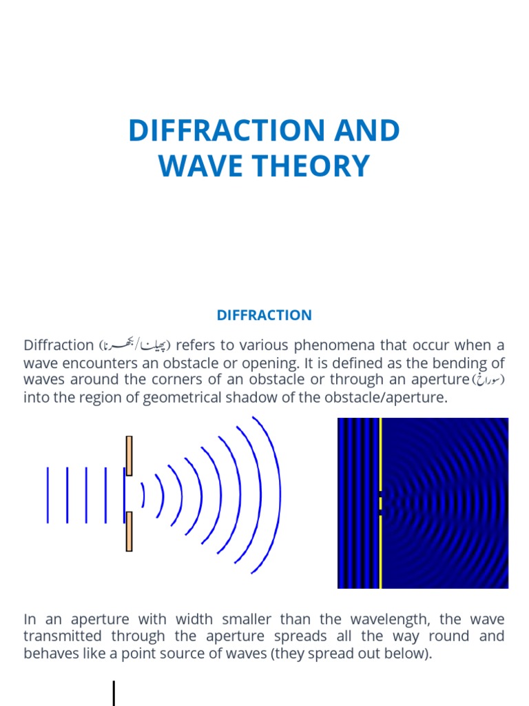 Diffraction and Wave Theory (77,88 | PDF | Light | Diffraction