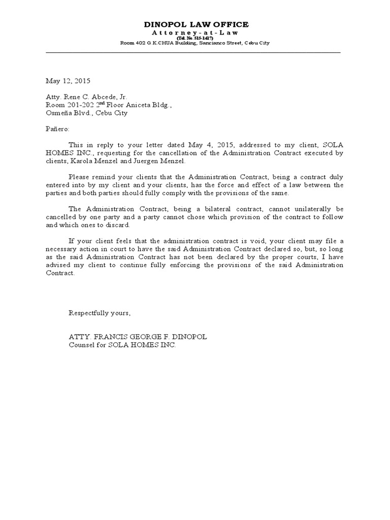 Letter To Abcede 1 Original | PDF